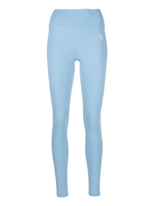 SPORTY & RICH Runner Logo-print Leggings - Blue