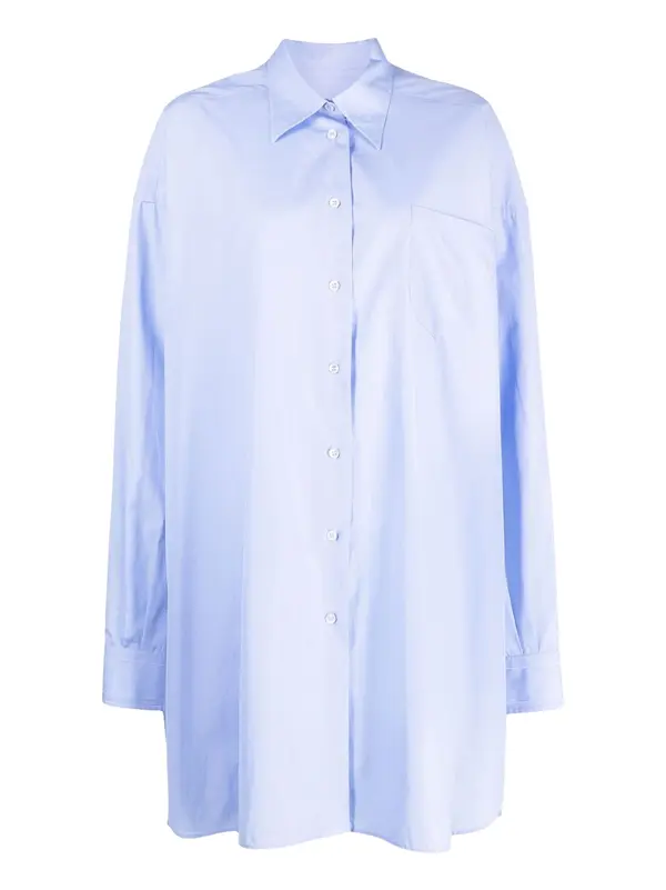 MAISON MARGIELA Longline Poplin Shirt - Blue