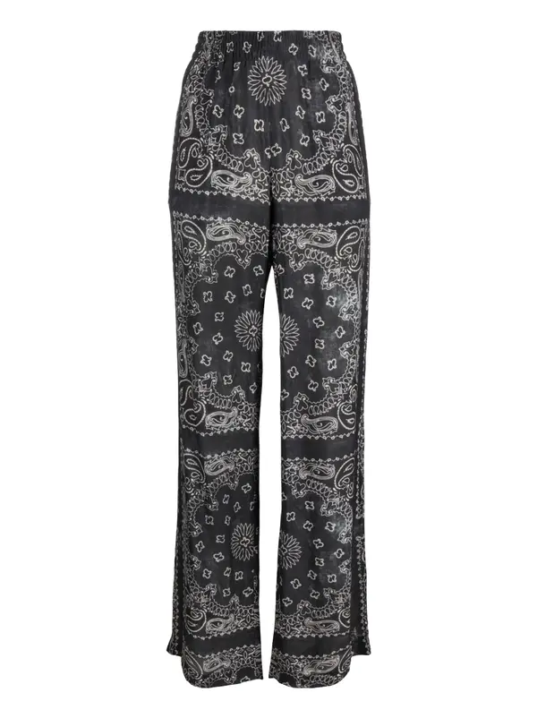 Golden Goose Paisley-print Wide-leg Trousers - Grey