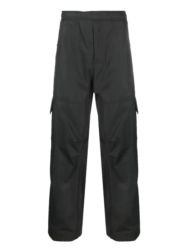 Moncler Logo-patch Cotton Cargo Trousers - Black