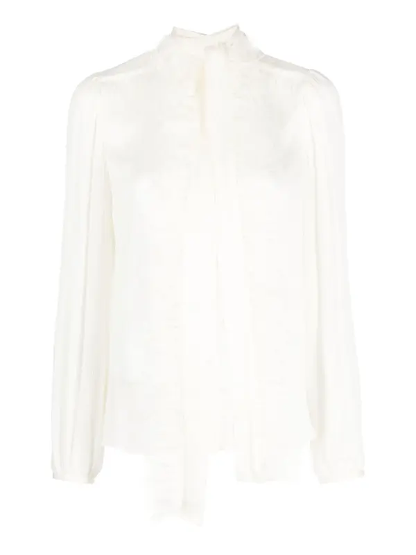 TWINSET Layered Feather-trim Blouse - Neutrals