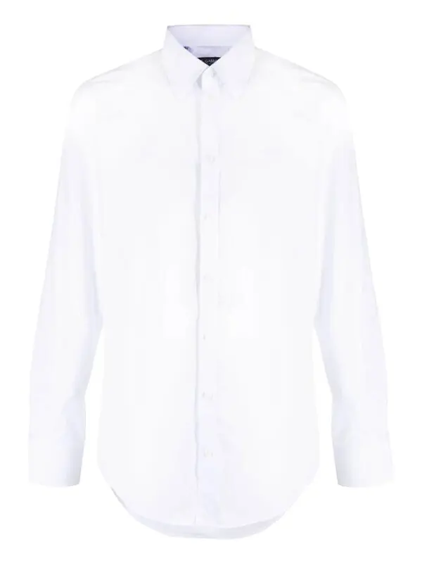 Dolce & Gabbana Spread-collar Cotton Shirt - White