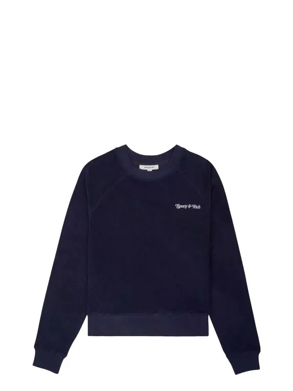 SPORTY & RICH Ny Tennis Club Terry Sweatshirt - Blue