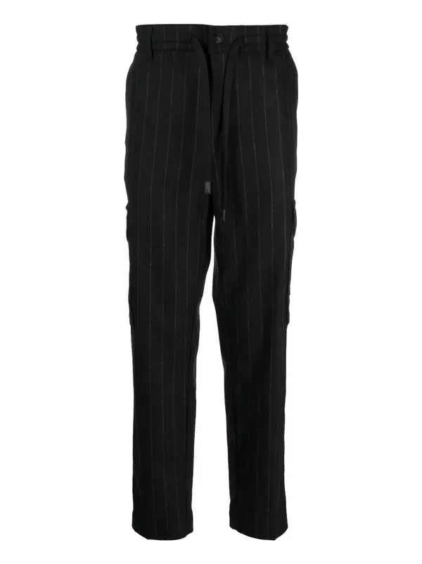 Versace Striped Trousers - Black