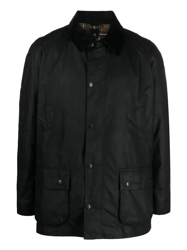 Barbour Collared Wax Jacket - Black