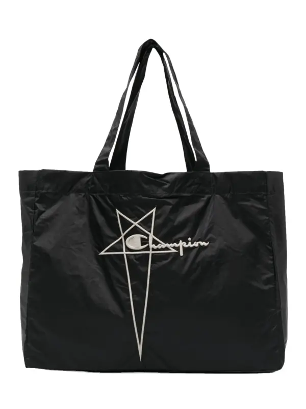 Rick Owens Logo-embroidered Tote Bag - Black