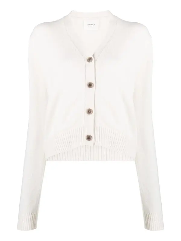 LISA YANG Marion V-neck Cardigan - White