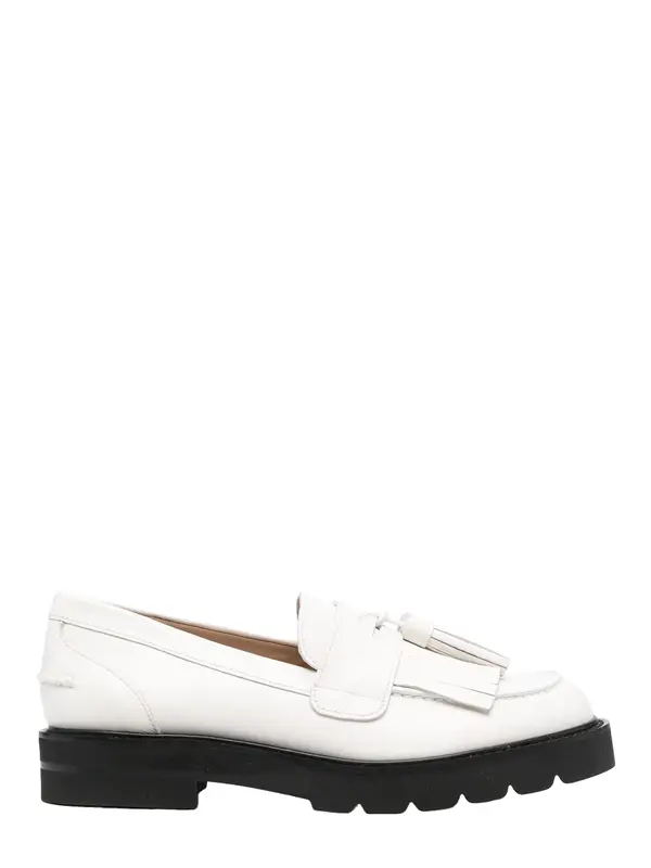 STUART WEITZMAN Mila Lift Pearl Loafers - White