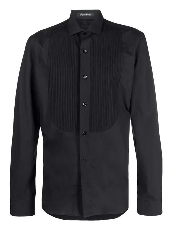 Philipp Plein Tie Cotton Shirt - Black
