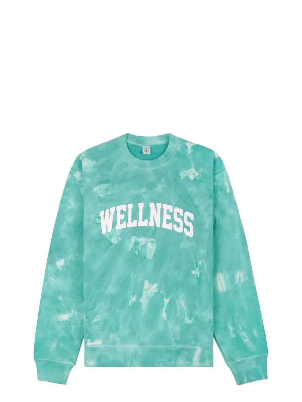 SPORTY & RICH Wellness Tie-dye Sweatshirt - Green