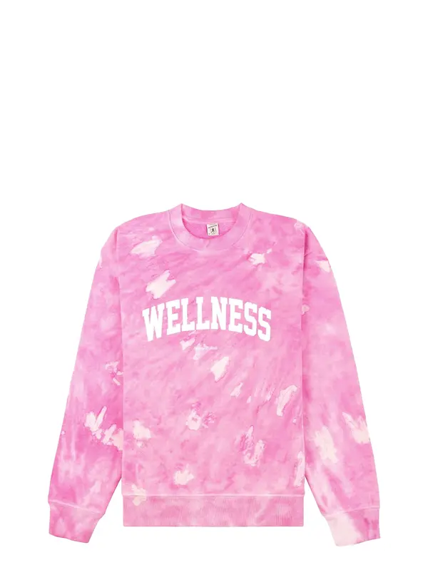 SPORTY & RICH Wellness Tie-dye Sweatshirt - Pink