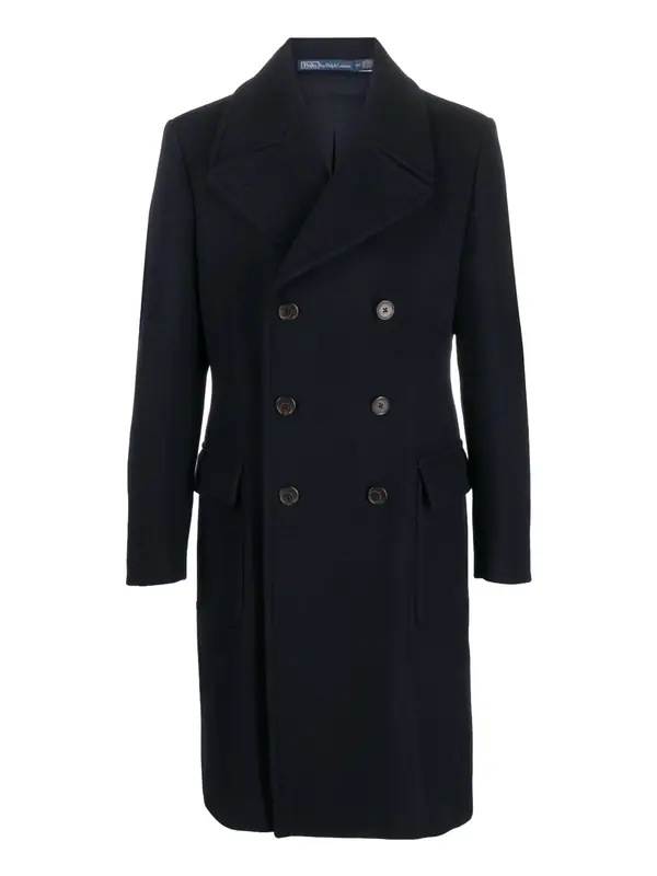 Polo Ralph Lauren Double-breasted Wool-blend Coat - Blue