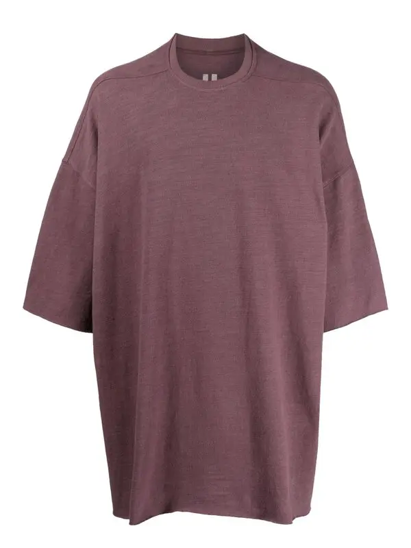 Rick Owens Half-length Sleeved T-shirt - Red