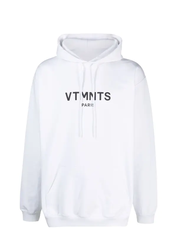 VTMNTS Logo-print Drawstring Hoodie - White