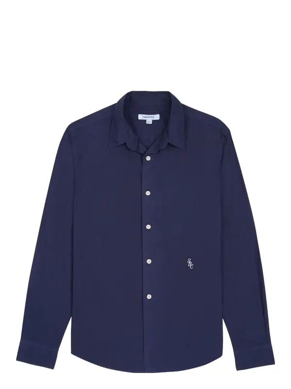 Sporty & Rich Logo-embroidered Shirt - Blue