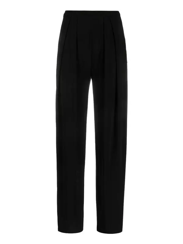 Norma Kamali High-waisted Tapered Trousers - Black