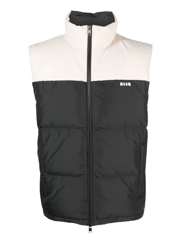 MSGM High-neck Padded Gilet - Black