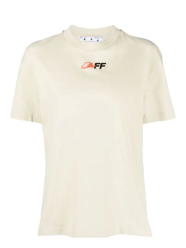 Off-White Graphic-print Cotton T-shirt - Neutrals