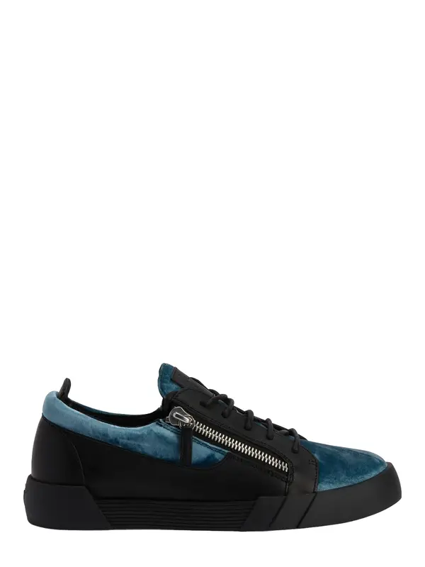 GIUSEPPE ZANOTTI Frankie Panelled Leather Sneakers - Black