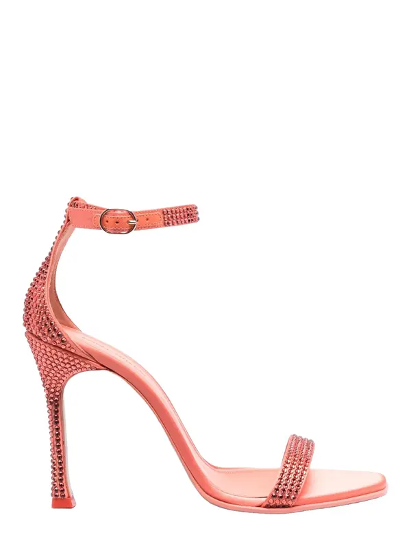 Amina Muaddi 115mm Kim Crystal-embellished Sandals - Orange