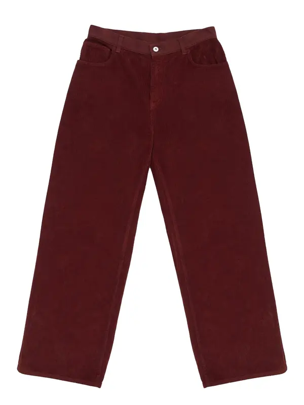 COUNTY OF MILAN Marcelo Burlon Corduroy Wide-leg Trousers - Red