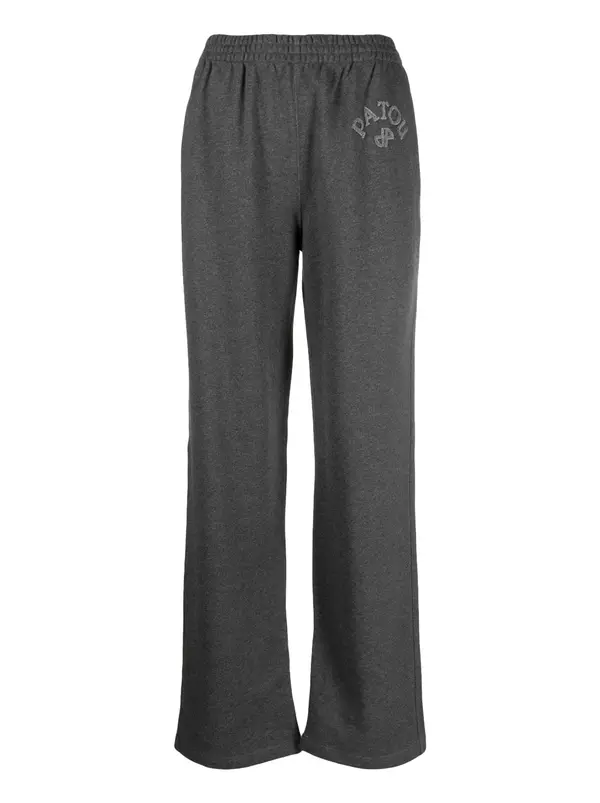 Patou Logo-appliqué Track Pants - Grey