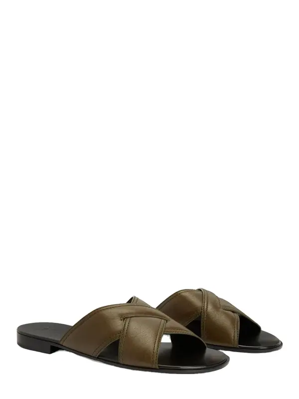 GIUSEPPE ZANOTTI Flavio Leather Sandals - Green