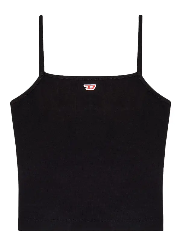 DIESEL Logo-appliqué Tank Top - Black