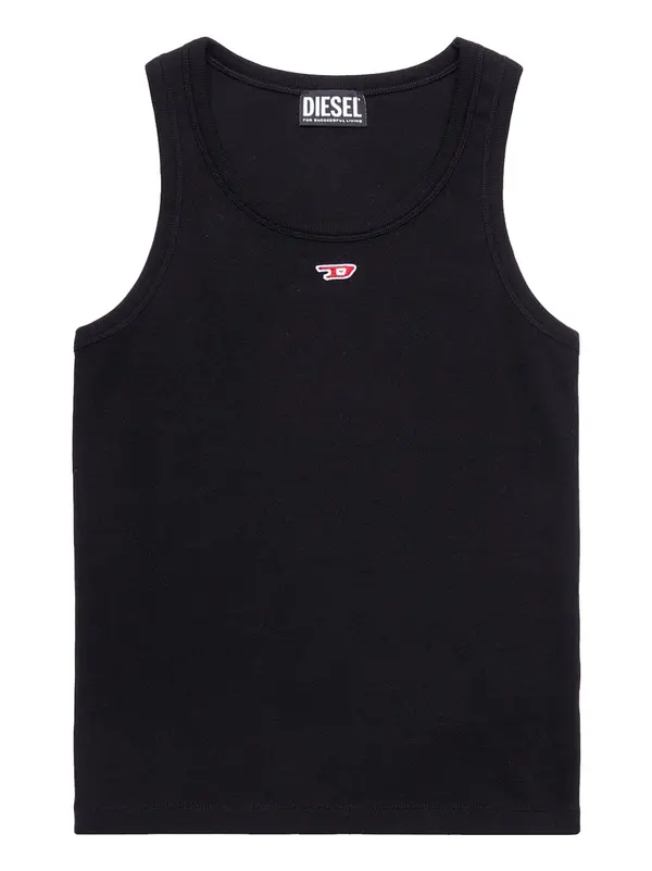 DIESEL Logo-appliqué Tank Top - Black