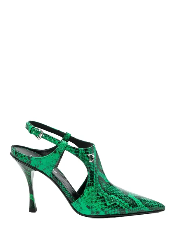 Dsquared2 Mary Jane 110mm Leather Pumps - Green