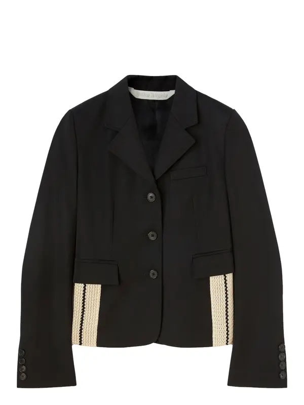 Palm Angels Side-embellished Fitted Blazer - Black