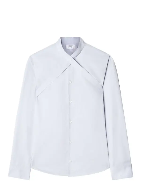 Off-White Crossover-strap Cotton Shirt - Blue