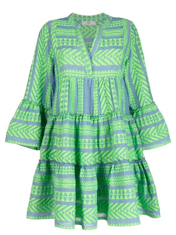 Devotion Ella Graphic-print Mini Dress - Green