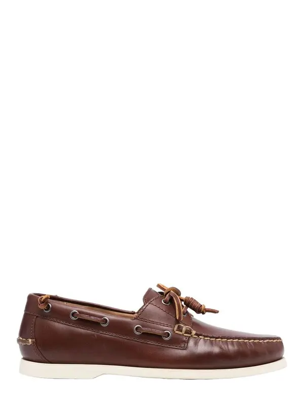 Polo Ralph Lauren Merton Leather Boat Shoes - Brown