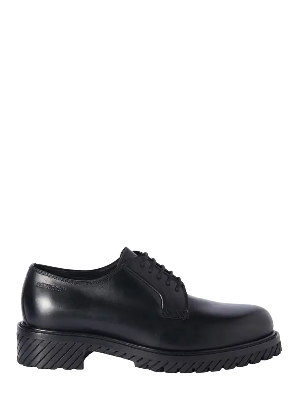Off-White Military Leather Derby Shoes - Black