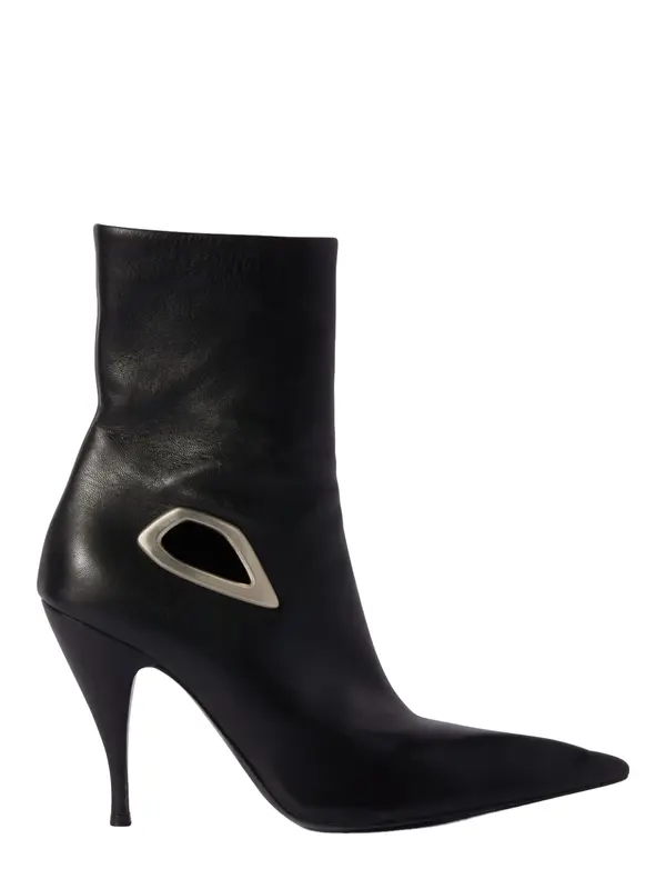 Off-White Crescent Ankle Boots - Black