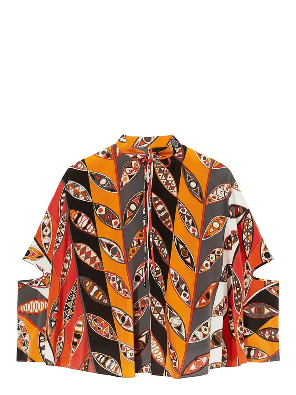 Emilio Pucci Girandole-print Blouse - Orange