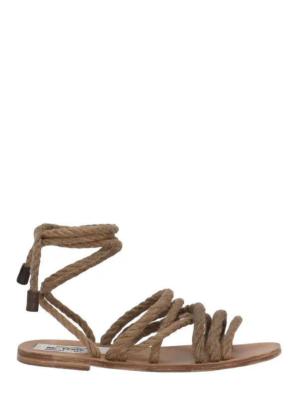 Dolce & Gabbana Tie-fastening Rope Sandals - Brown