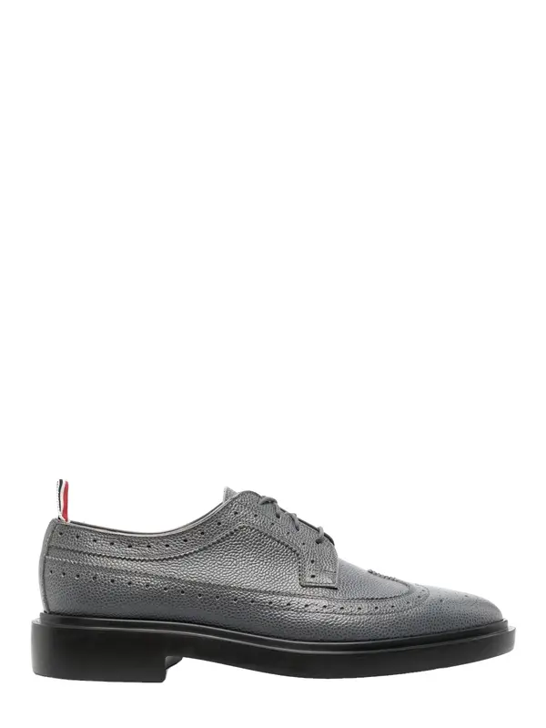 Thom Browne Almond-toe Leather Brogues - Grey