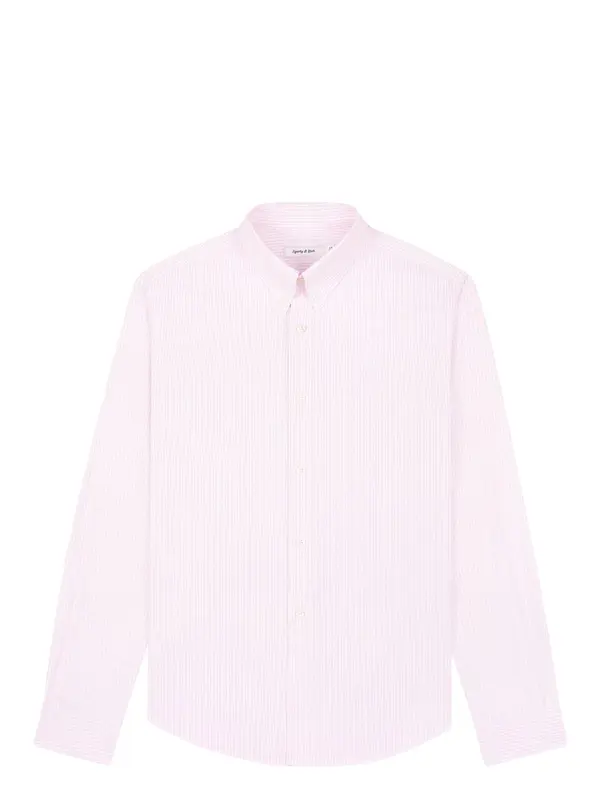 Sporty & Rich Striped Button-up Shirt - Pink