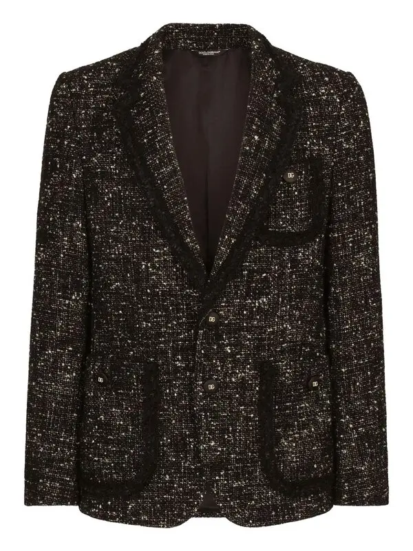 Dolce & Gabbana Single-breasted Wool Blazer - Black