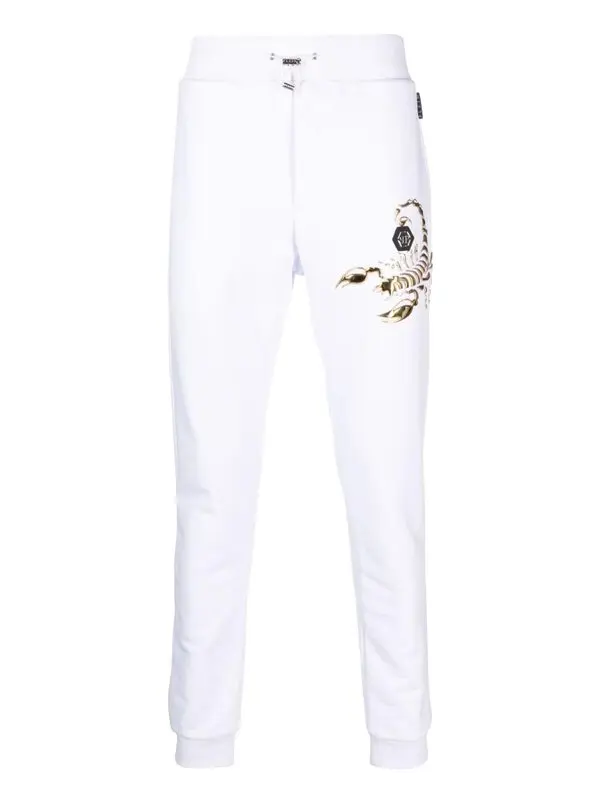 Philipp Plein Scorpion Appliqué-detail Track Pants - White