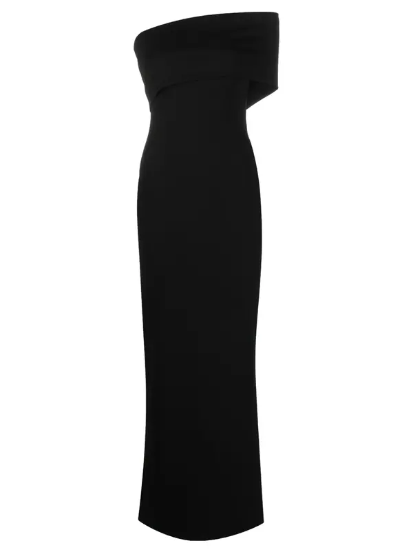 Solace London Lana One-shoulder Maxi Dress - Black