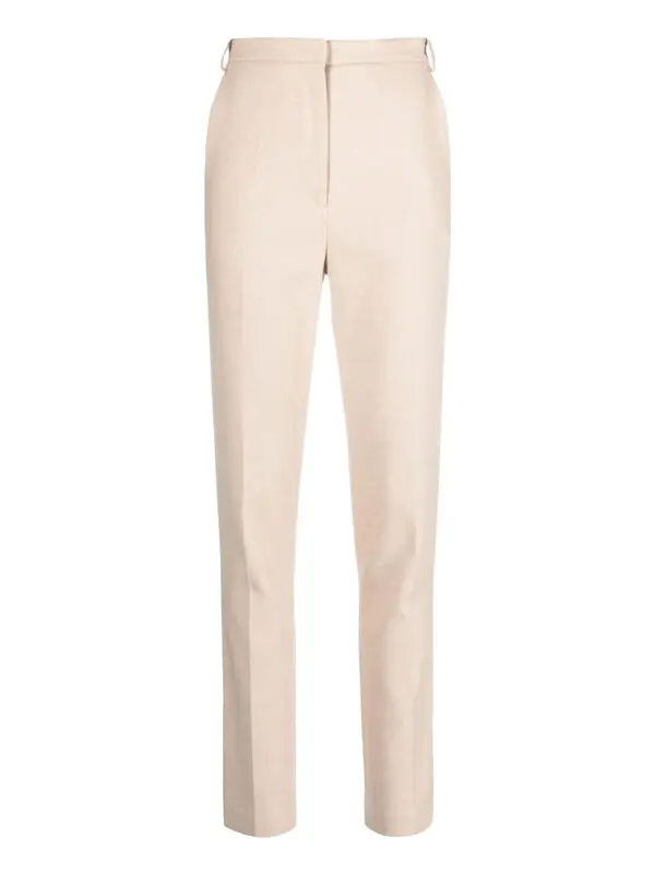 Patrizia Pepe Canvas Slim-fit Trousers - Neutrals