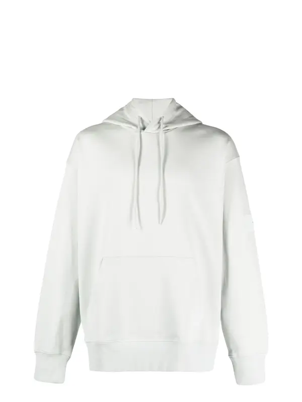 Y3 Logo-patch Organic Cotton Hoodie - Green