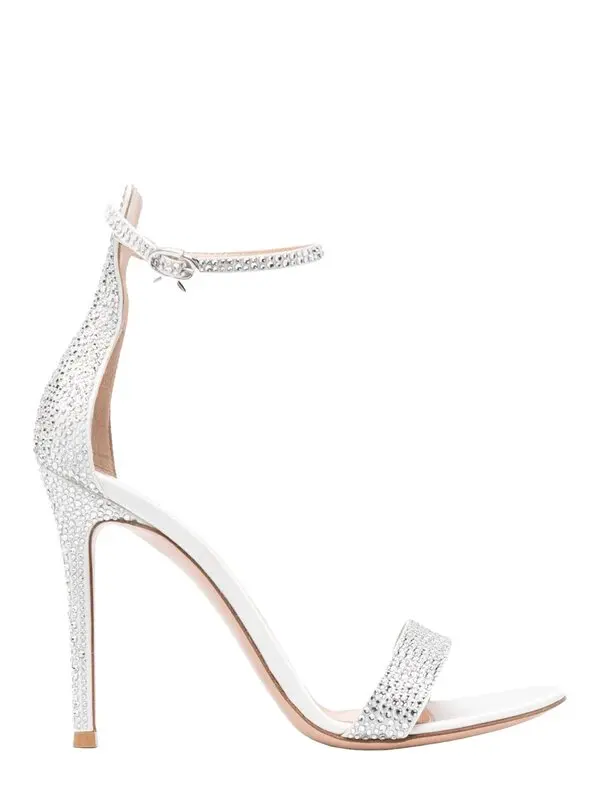 GIANVITO ROSSI Crystal-embellished 110mm Sandals - White