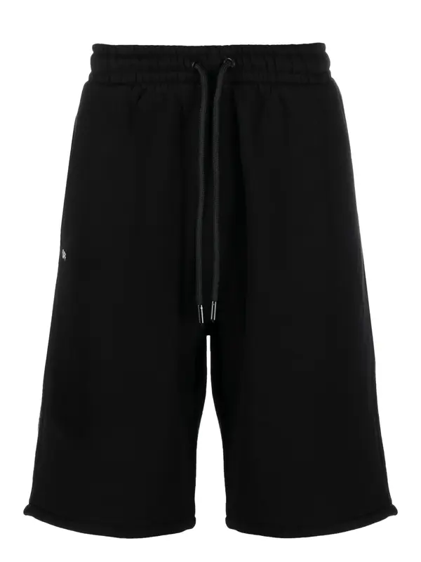 Off-White Organic Cotton Track Shorts - Black