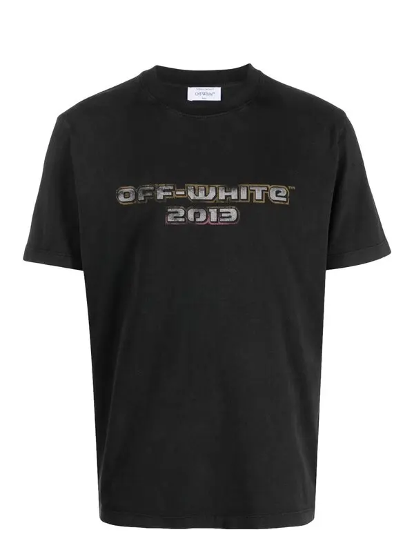 Off-White Logo-print Cotton T-shirt - Black