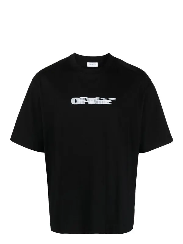 Off-White Blurred Logo-print T-shirt - Black