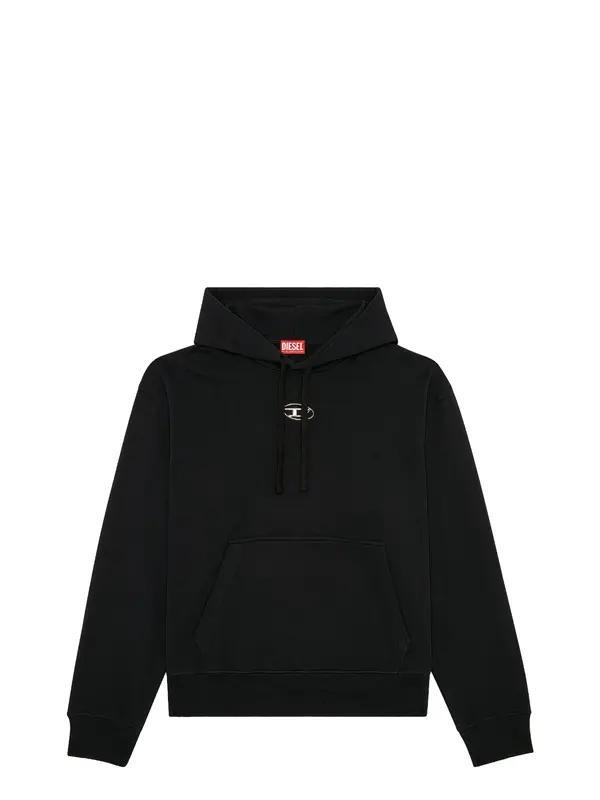 DIESEL® S-macs-od Cotton Hoodie - Black